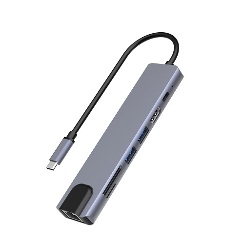 HUB USB TYPE-C 7/1 KT-701G KETTZ - Kale PC shop